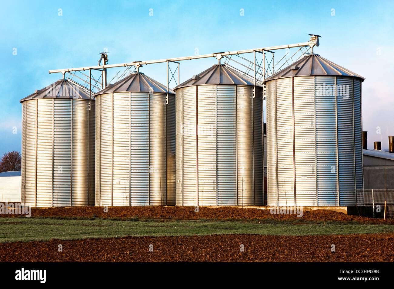 Corn silo in fields hi-res stock photography and images - Alamy