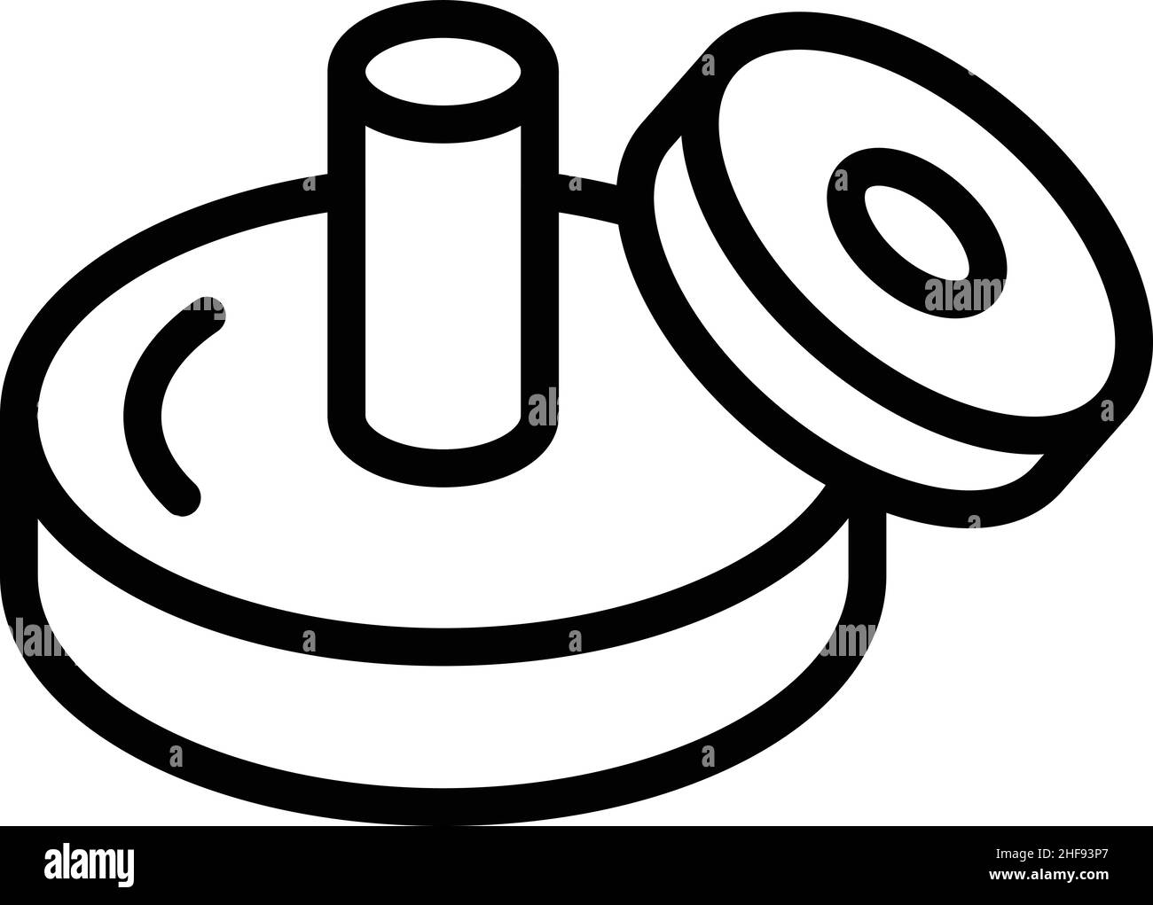 Fine motor circle icon outline vector. Game therapy. Toy speech Stock ...