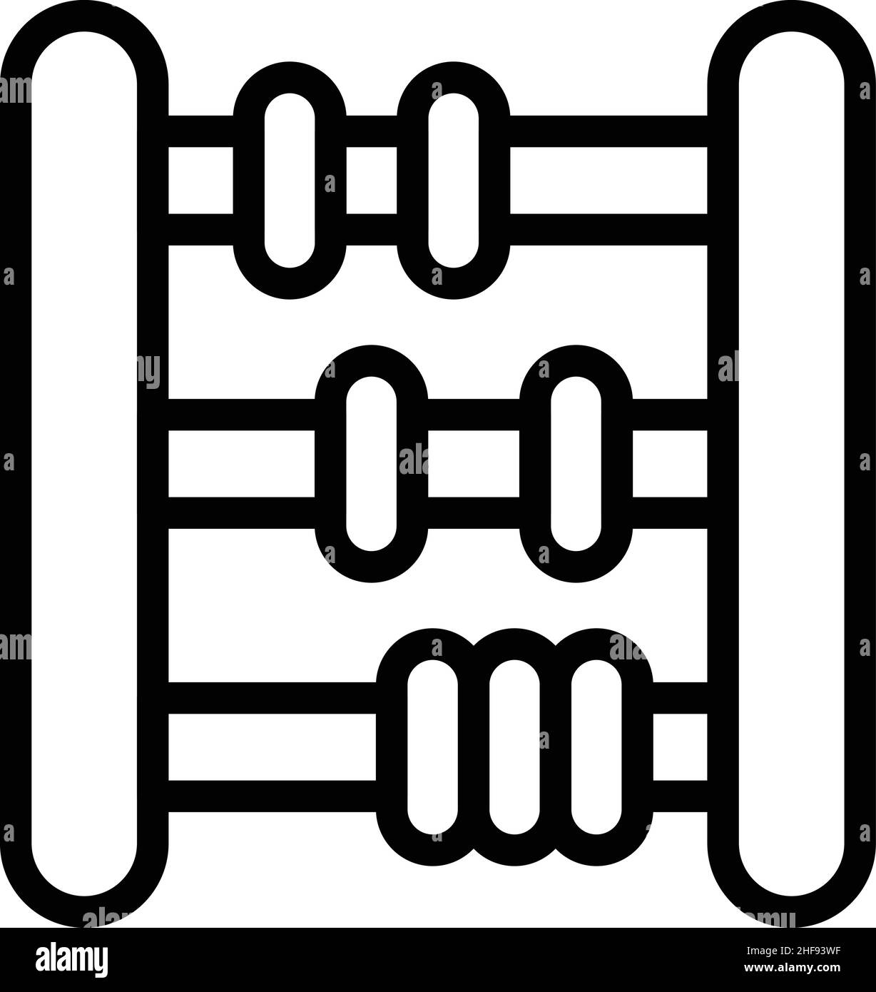 Kid abacus icon outline vector. School math. Child toy Stock Vector ...