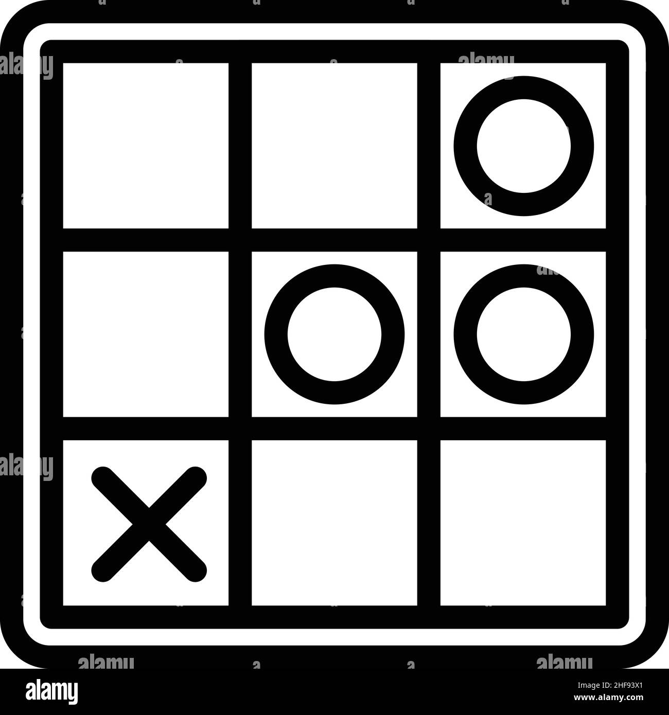 Tic tac toe icon outline vector. Game cross. Tick tack Stock Vector ...