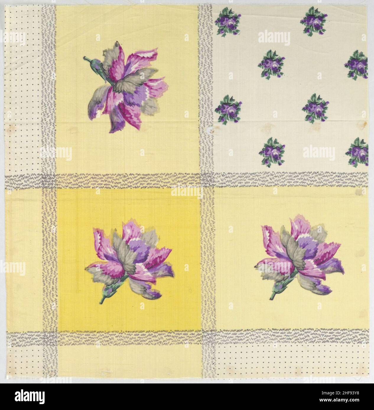 Scarf Sample (France), mid-19th century Stock Photo - Alamy