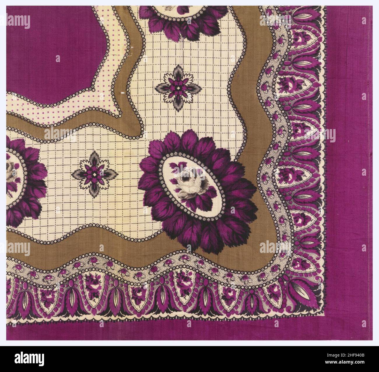 Scarf Sample (France), mid-19th century Stock Photo - Alamy