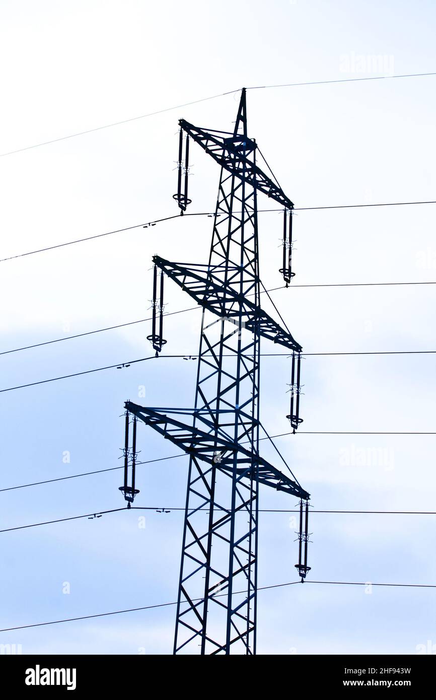 electrical tower in landscape Stock Photo - Alamy