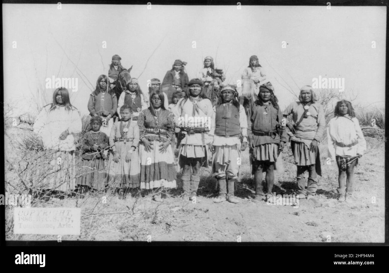 Scene in Geronimo's camp...before surrender to General Crook, March 27 ...