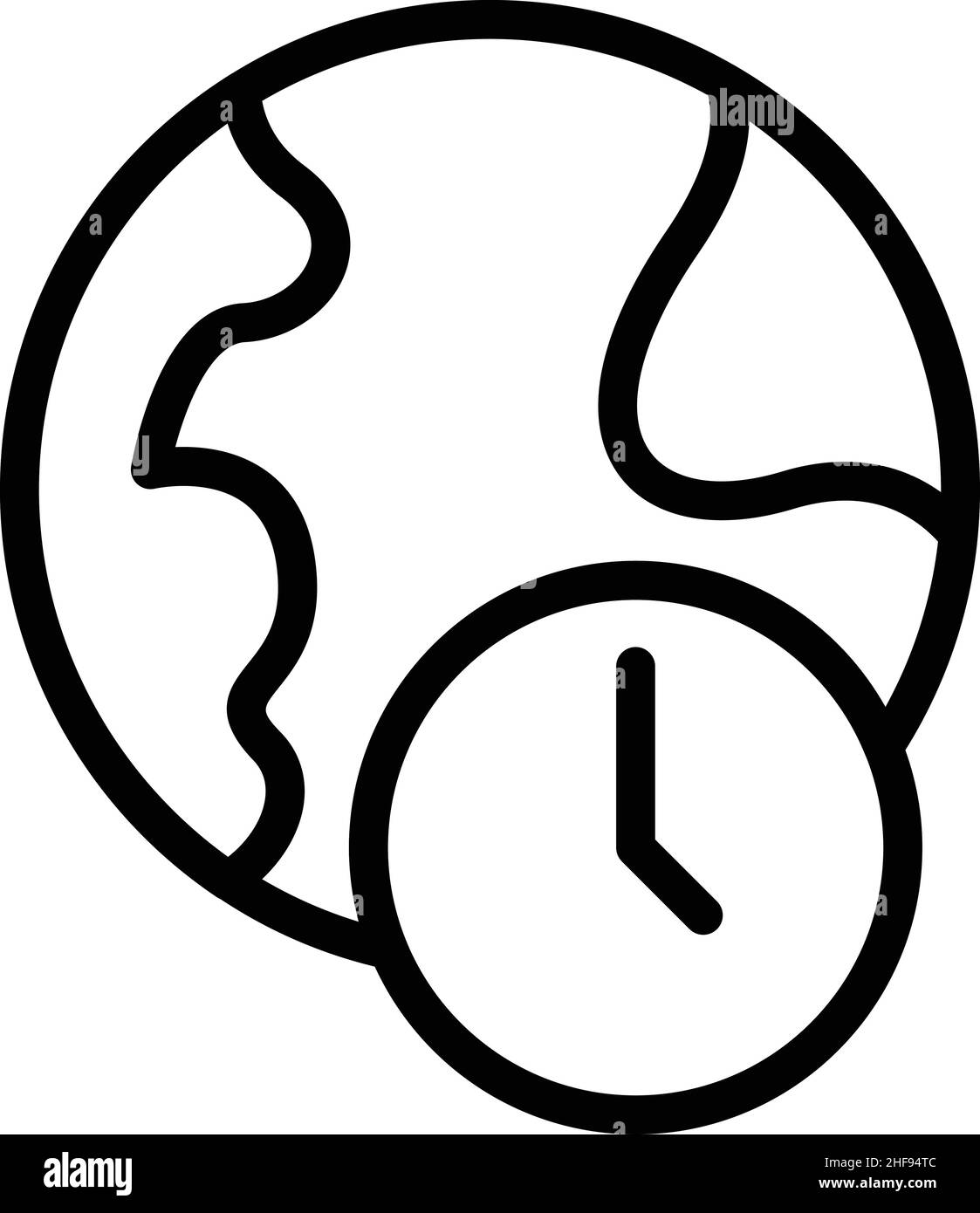 America timezone icon outline vector. Time zone. International map ...