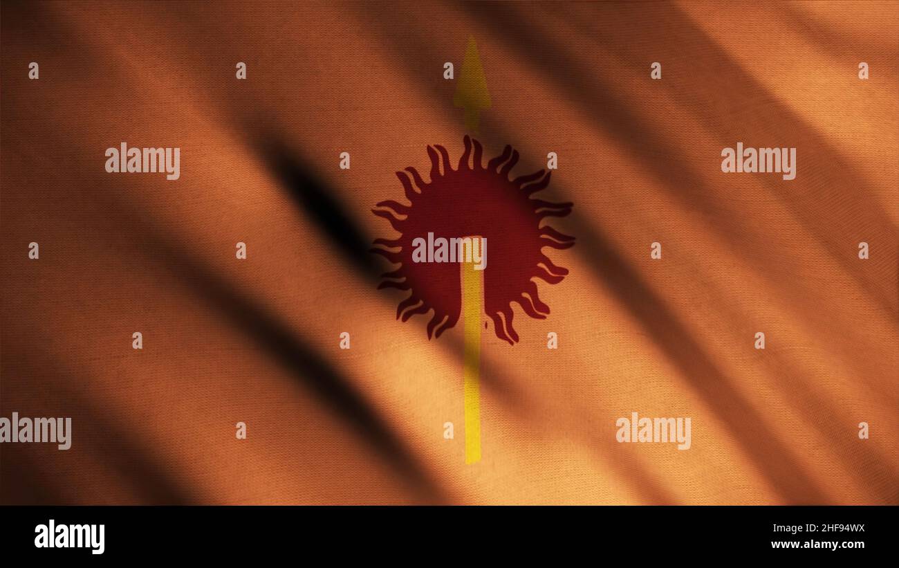 Beautiful abstract red sun and a spear on the emblem of Martell house ...