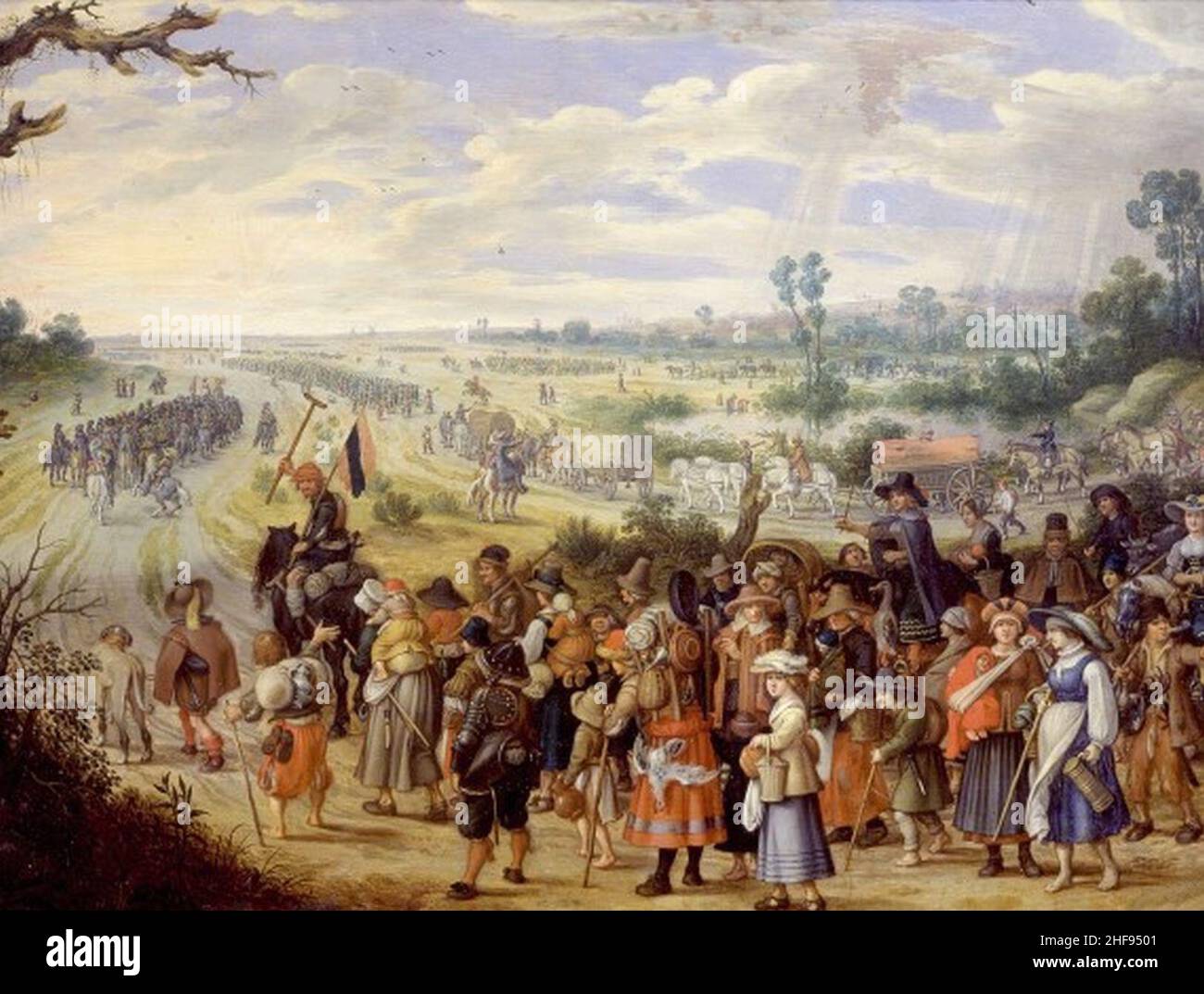 Scene of War - Population fleeing before the enemy Stock Photo - Alamy