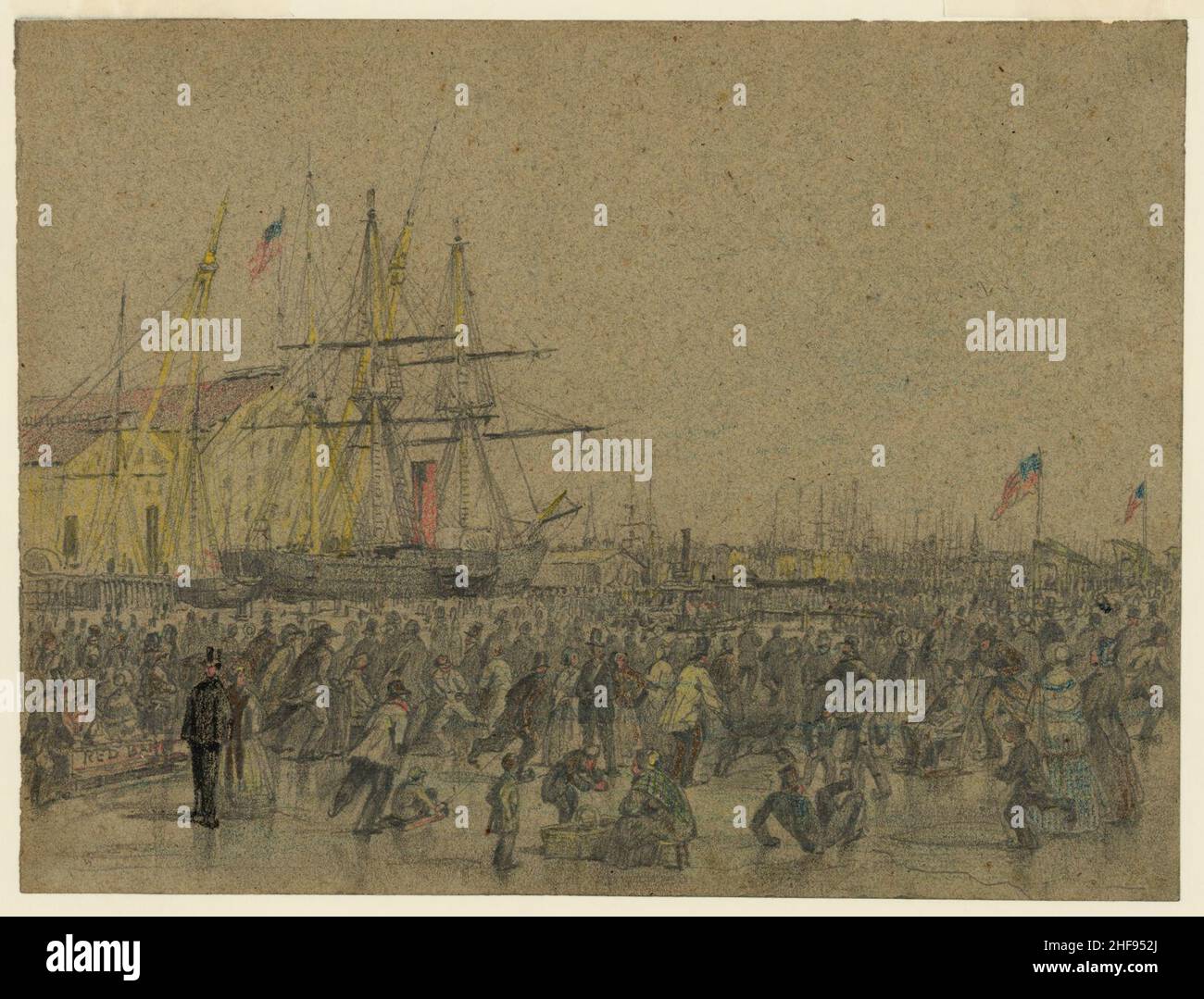 Scene on the Delaware River at Philada. during the severe winter of ...