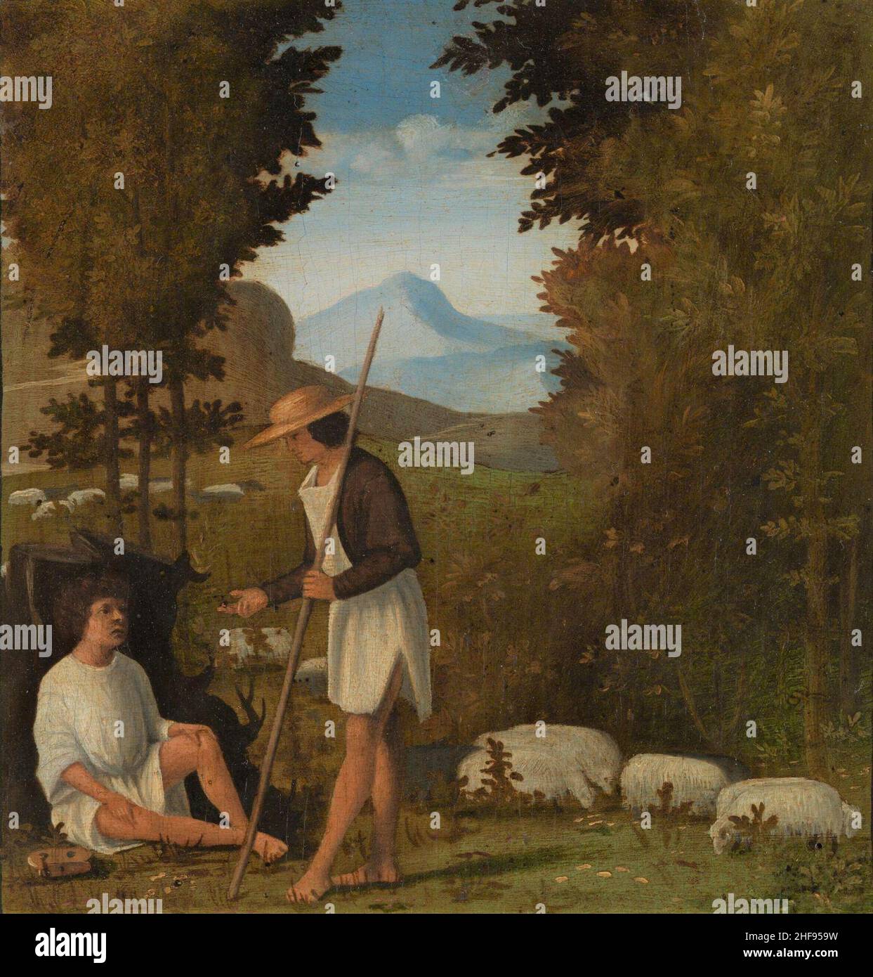 Scenes from Tebaldeo's Eclogues Stock Photo - Alamy