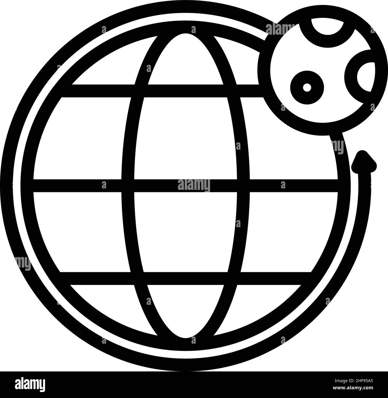 Country time zone icon outline vector. World map. Local hour Stock ...