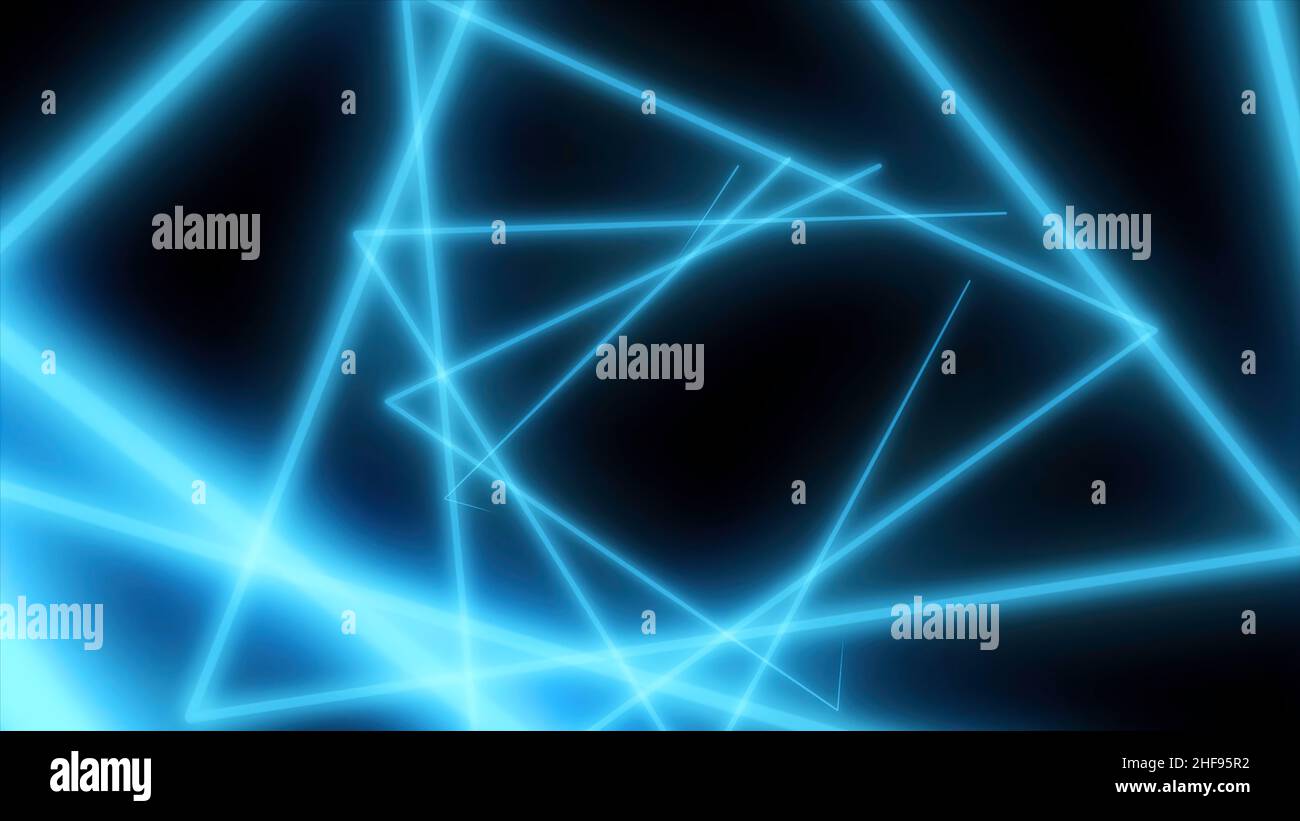 Abstract background with neon triangles. Seamless loop. Neon Triangular ...