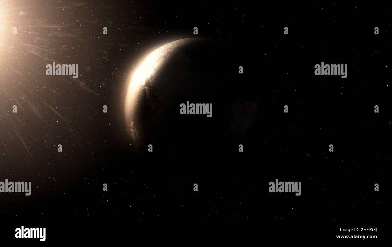 Beautiful planet rotates on background hi-res stock photography and ...