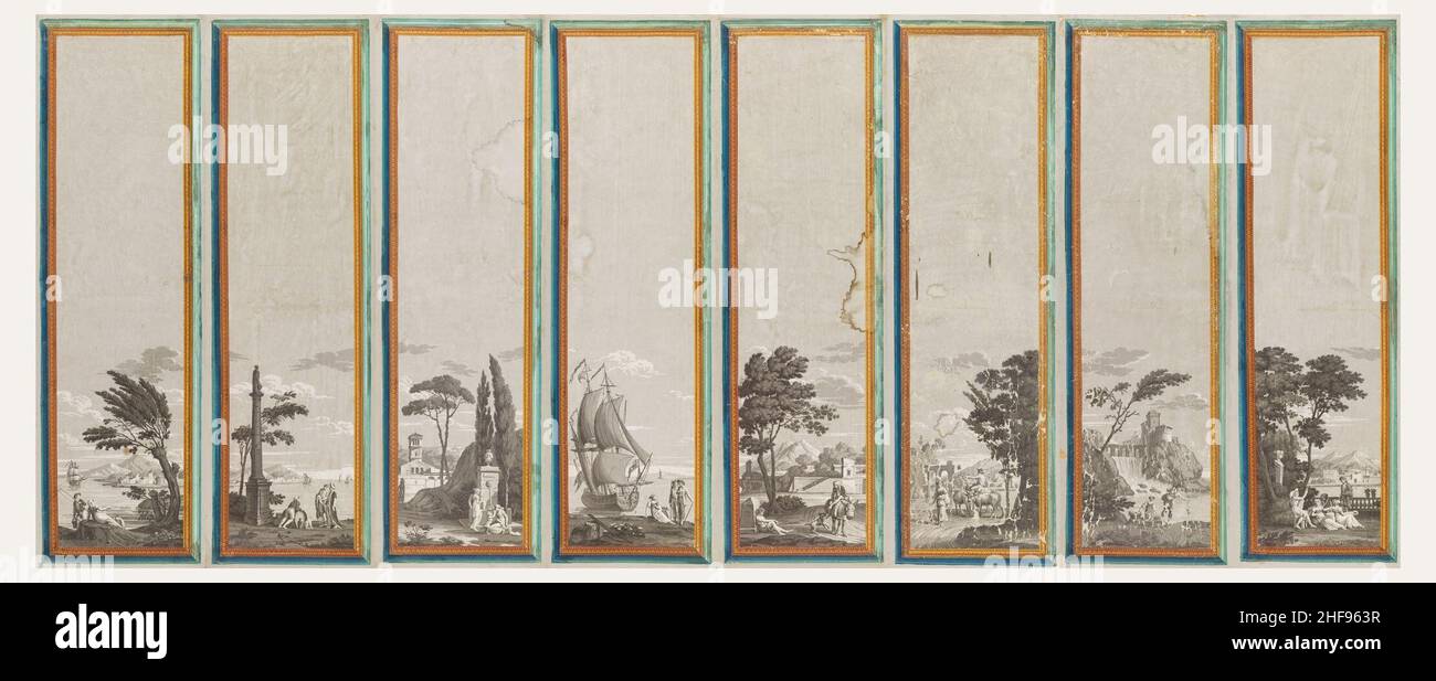 Scenic Panel, Les Portiques D'Athenes, ca. 1810 Stock Photo - Alamy