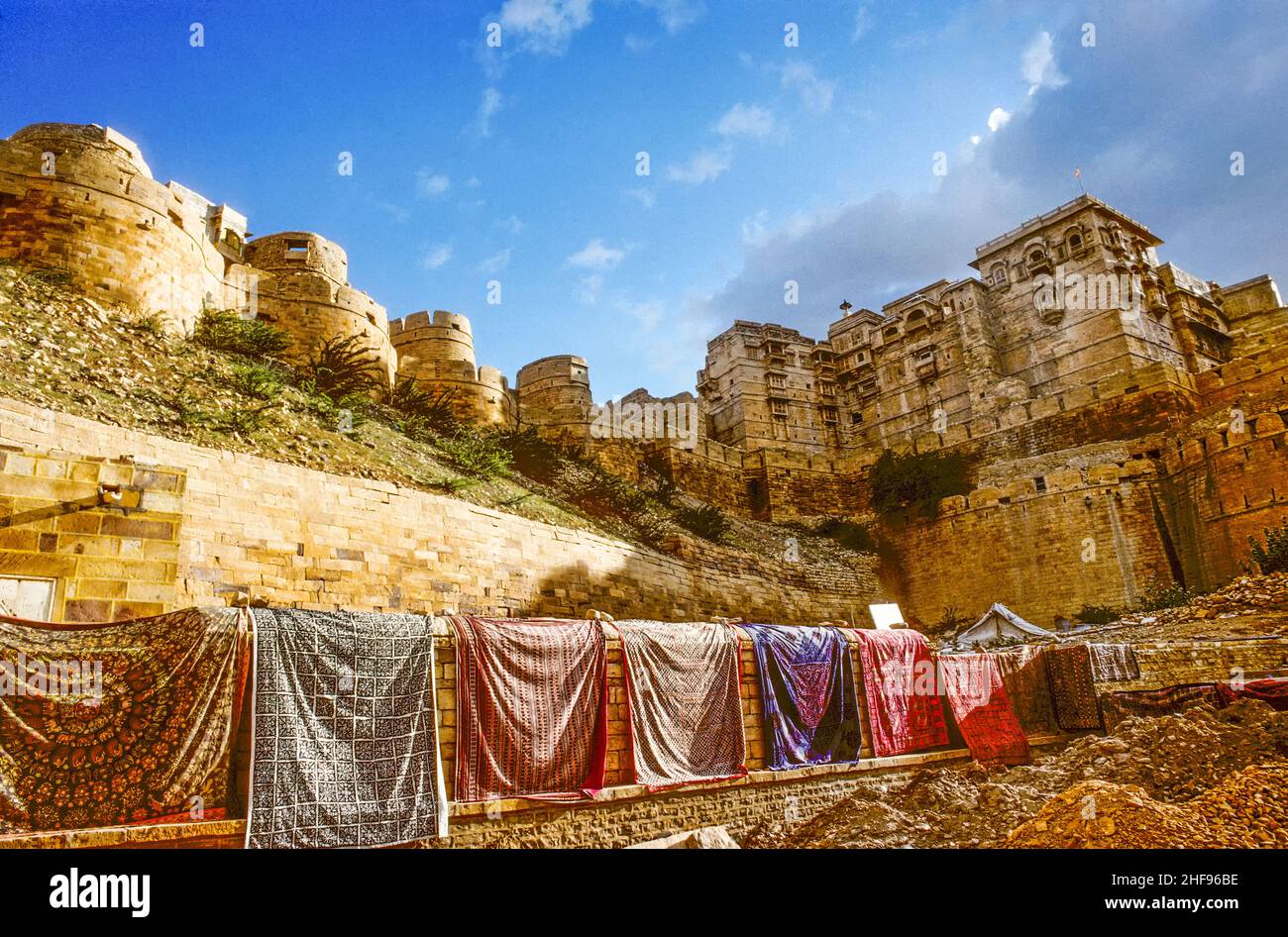 Beautiful panorama of the Golden Fort of Jaisalmer, India Stock Photo ...