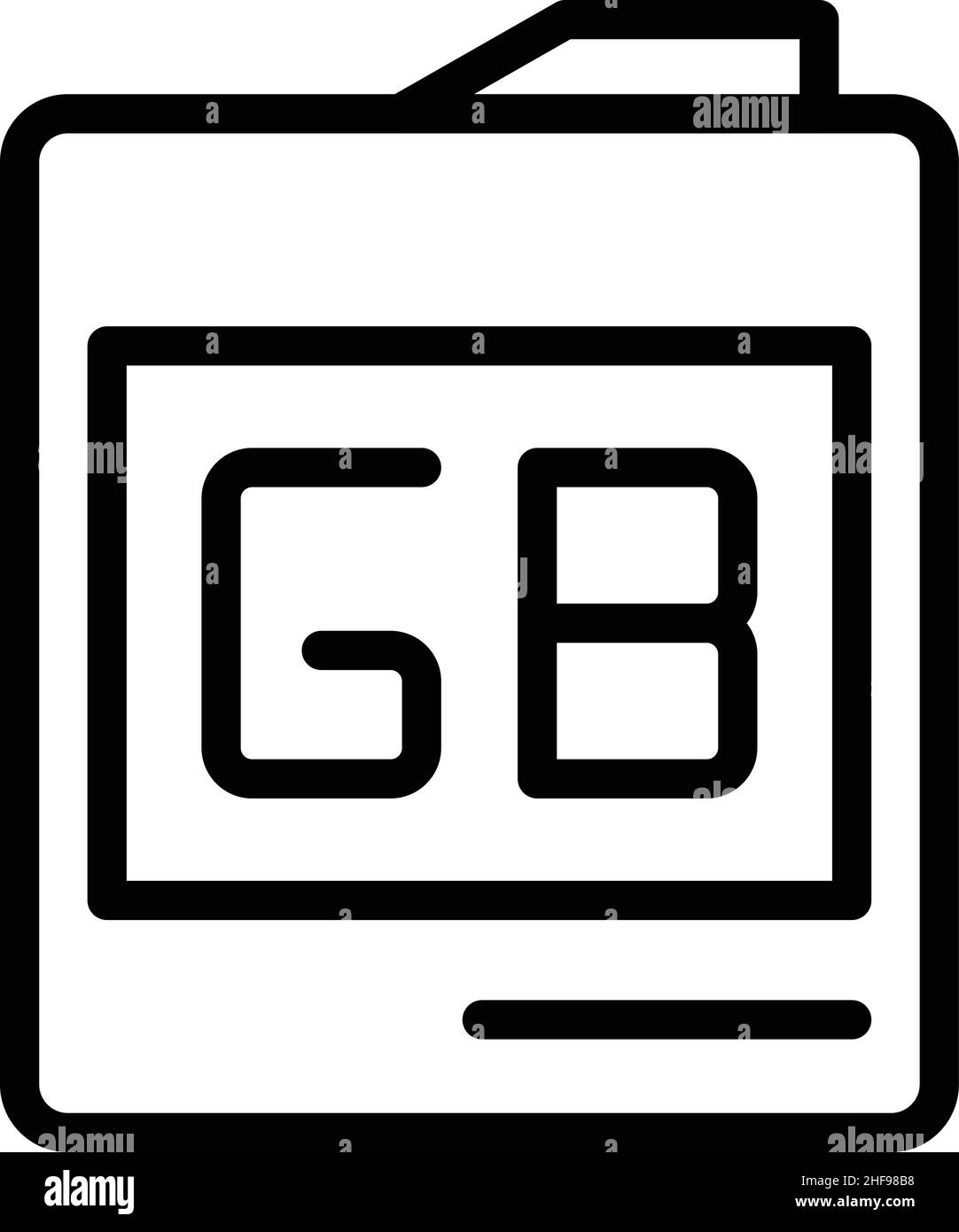 Gb storage icon outline vector. Code megabyte. Data memory Stock Vector ...