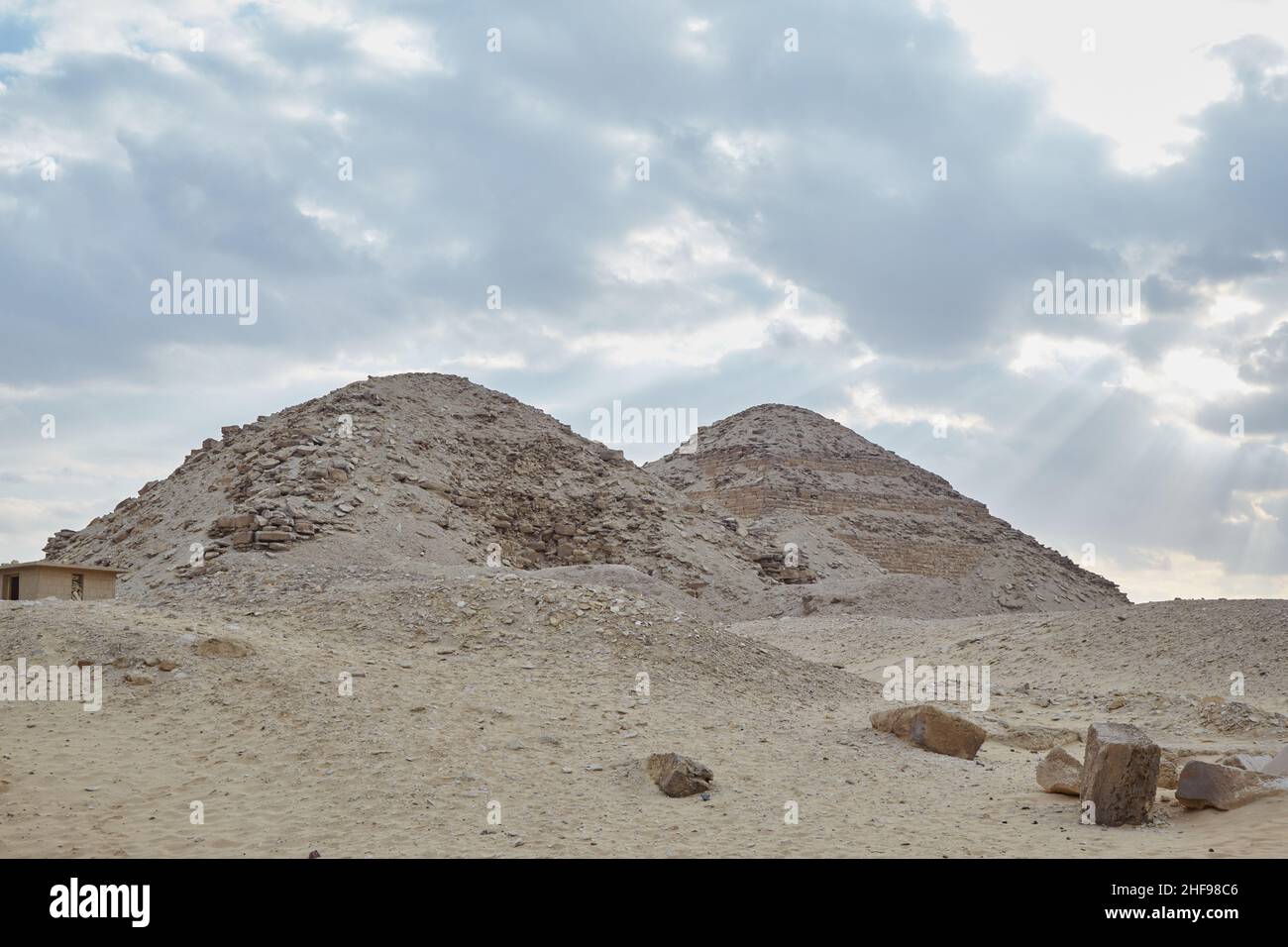 The 5th Dynasty Pyramid of Nyussere at Abu Sir, Egypt Stock Photo - Alamy