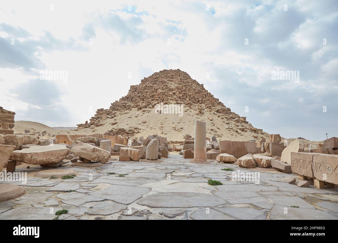 The 5th Dynasty Pyramid of Sahure at Abu Sir, Egypt Stock Photo - Alamy