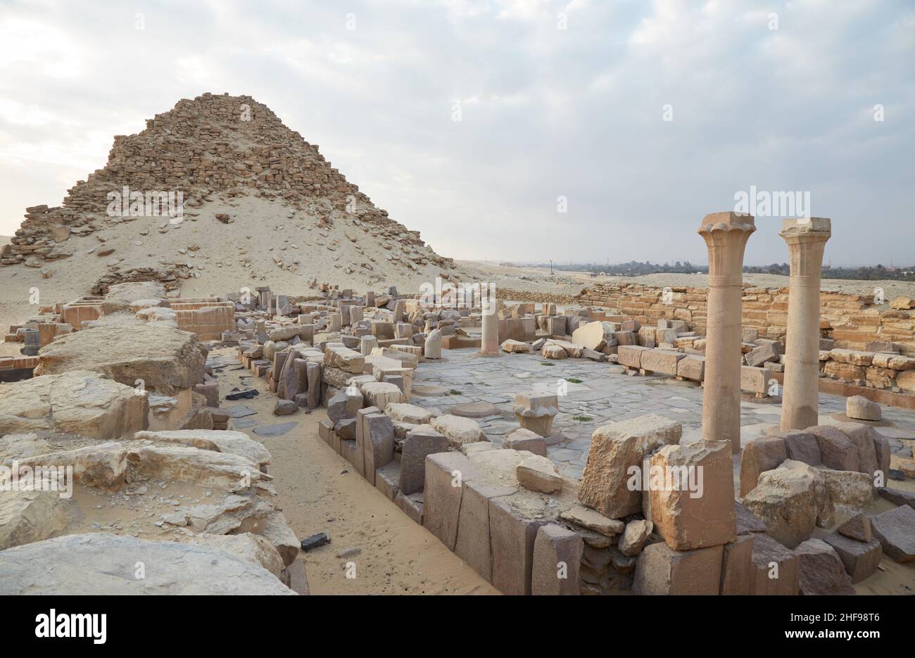 The 5th Dynasty Pyramid of Sahure at Abu Sir, Egypt Stock Photo - Alamy