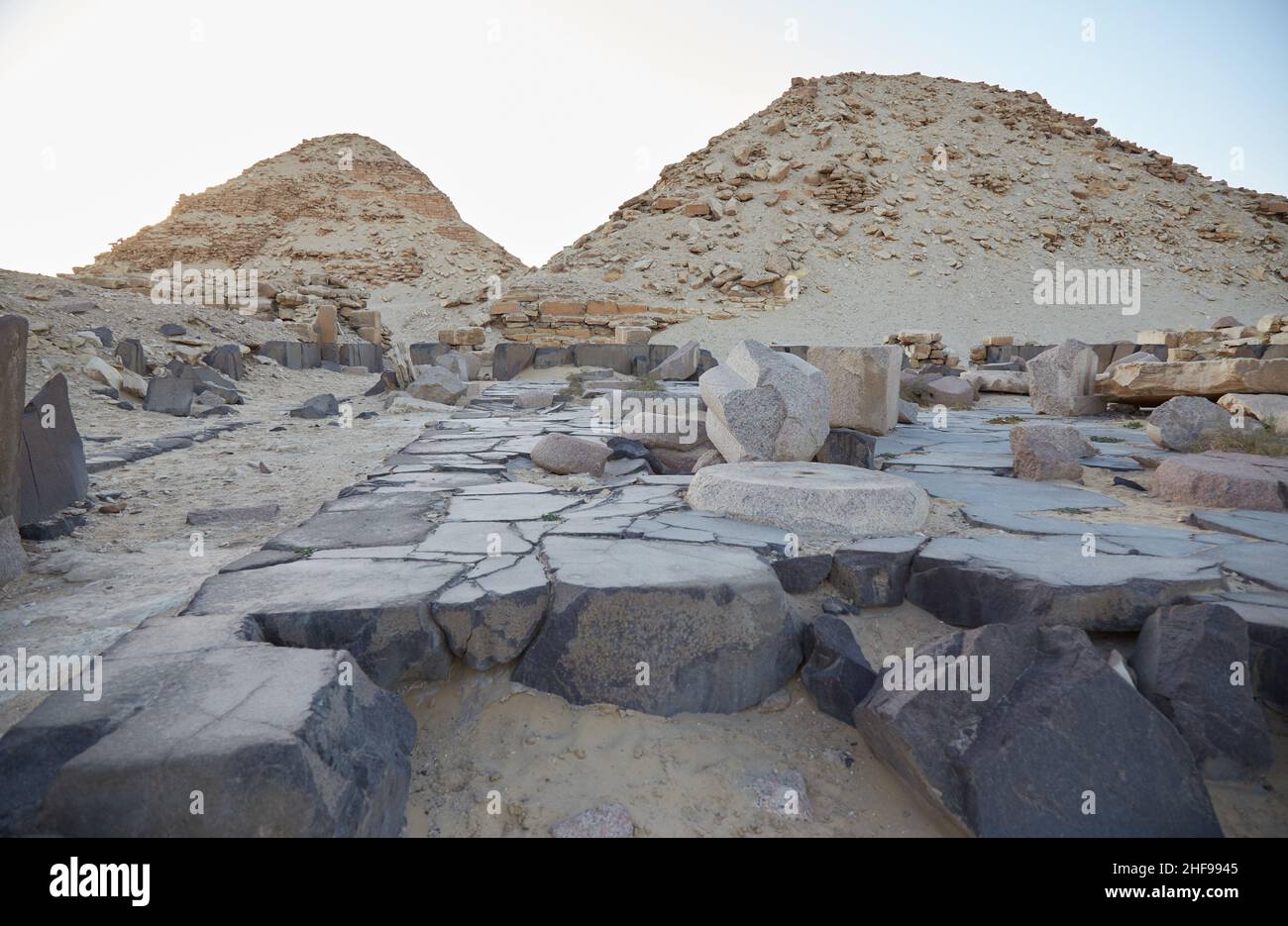The 5th Dynasty Pyramid Complex of Abu Sir, Egypt Stock Photo - Alamy