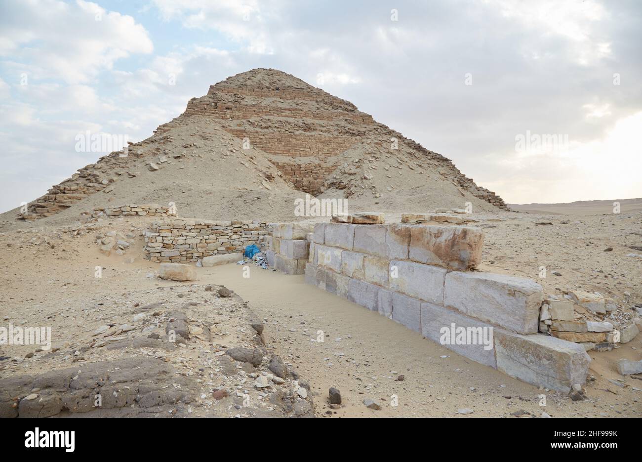 The 5th Dynasty Pyramid of Neferirkare at Abu Sir, Egypt Stock Photo ...