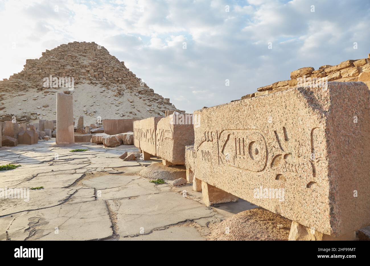 The 5th Dynasty Pyramid of Sahure at Abu Sir, Egypt Stock Photo - Alamy