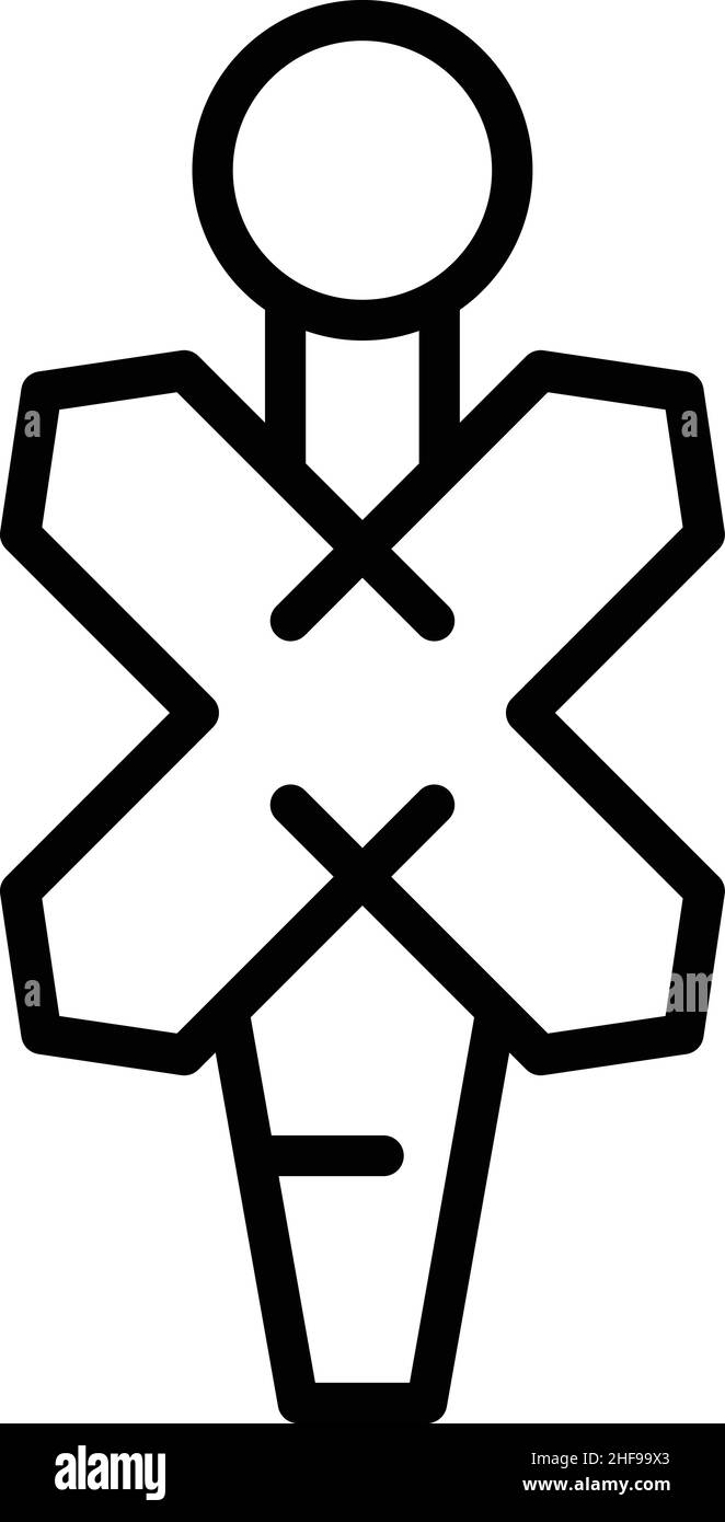Railroad sign icon outline vector. Rail train. Crossing track Stock ...