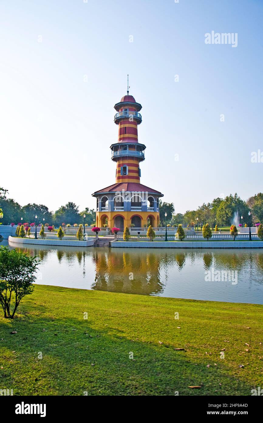 The Sages Lookout Tower (Ho Withun Thasana) of the Thai summer palace ...