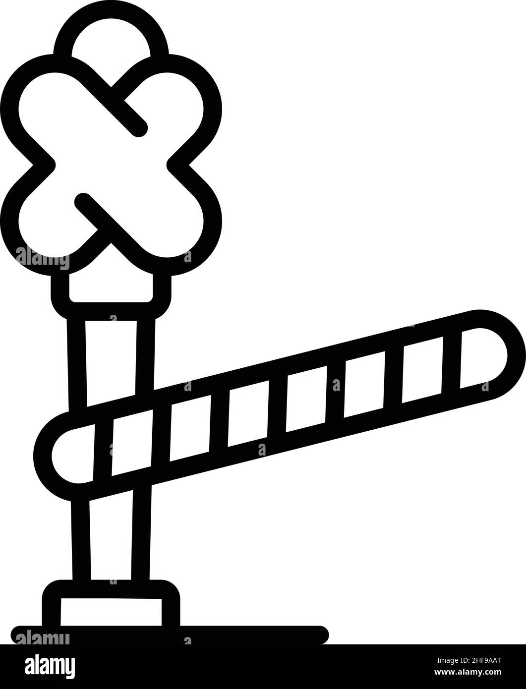 Railroad barrier icon outline vector. Train gate. Danger open Stock ...