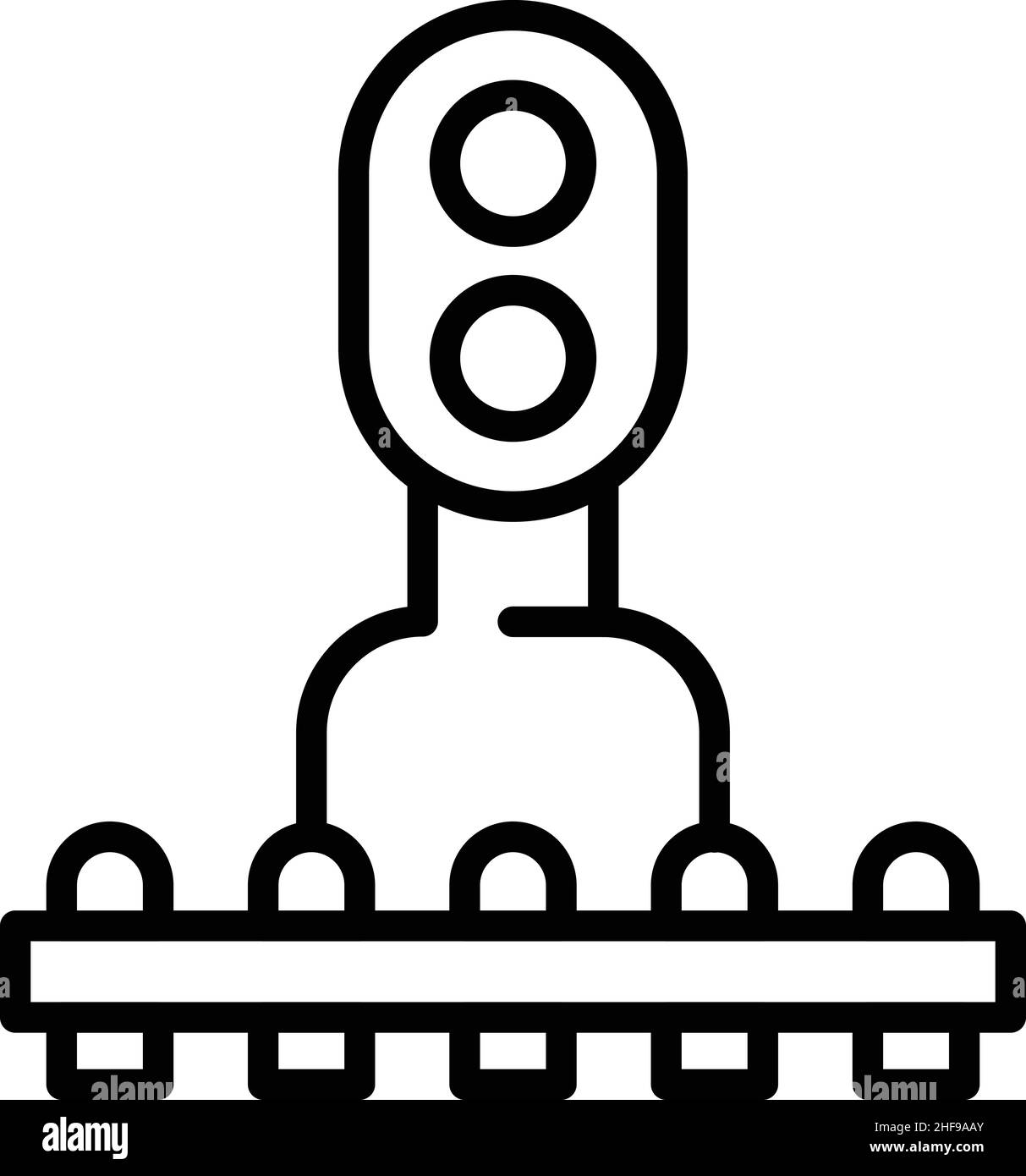 Security railroad icon outline vector. Railway light. Stop safety Stock ...
