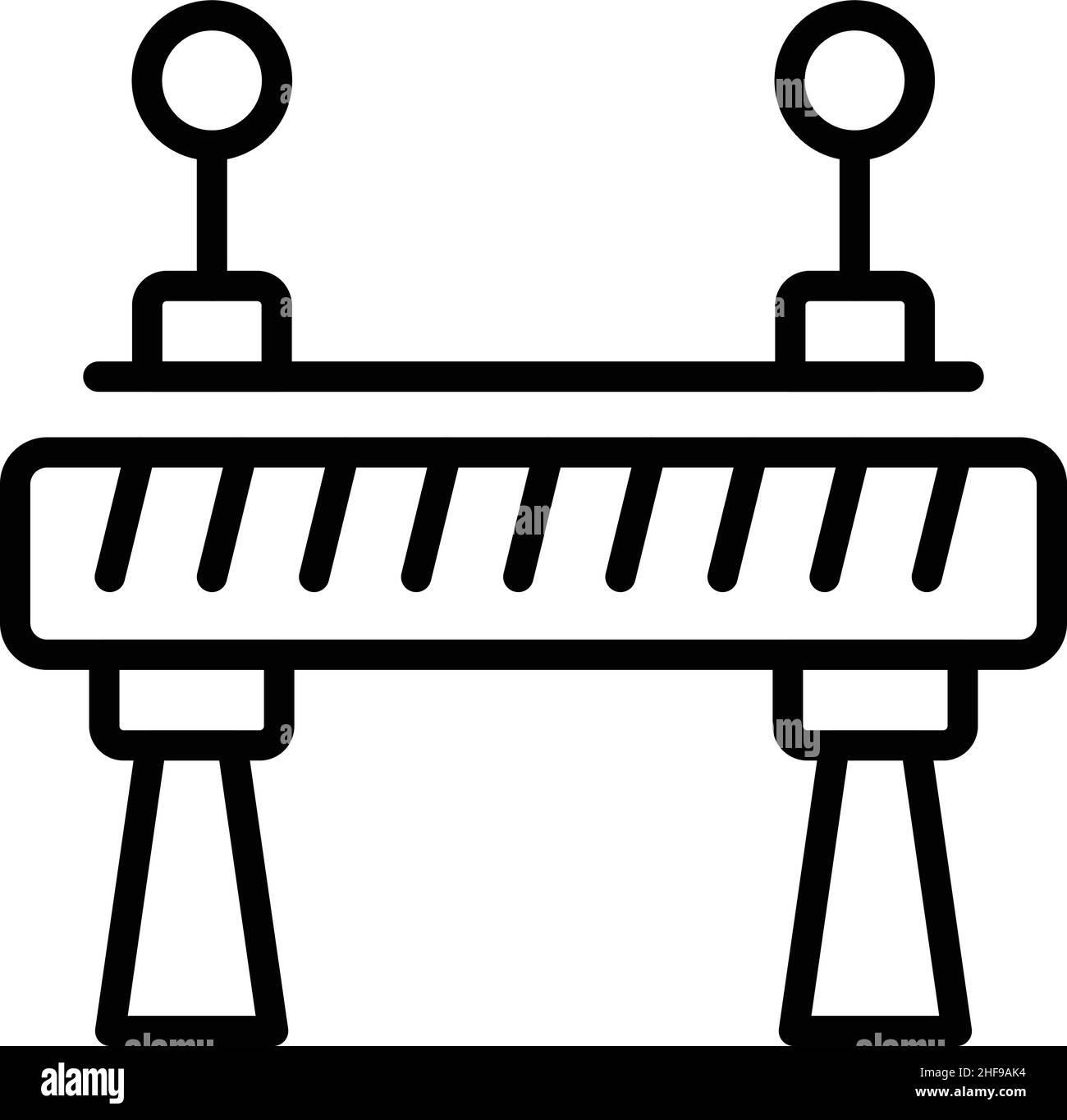Block train barrier icon outline vector. Traffic gate. Rail road Stock ...