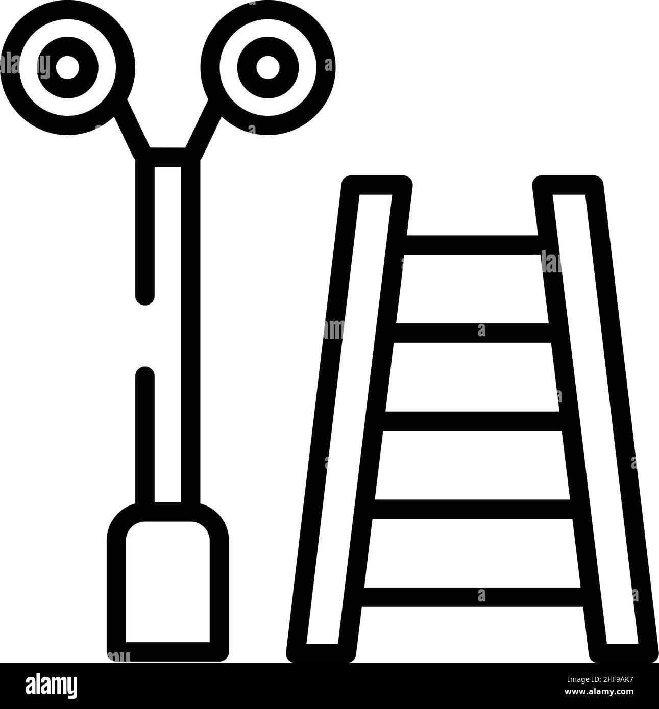 City railroad icon outline vector. Barrier gate. Crossing signal Stock ...