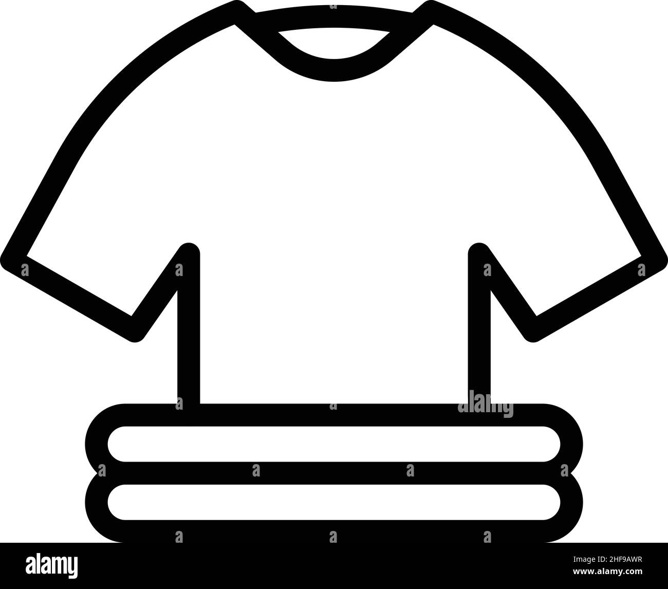Cloth stack icon outline vector. Pile laundry. Clean cotton Stock ...
