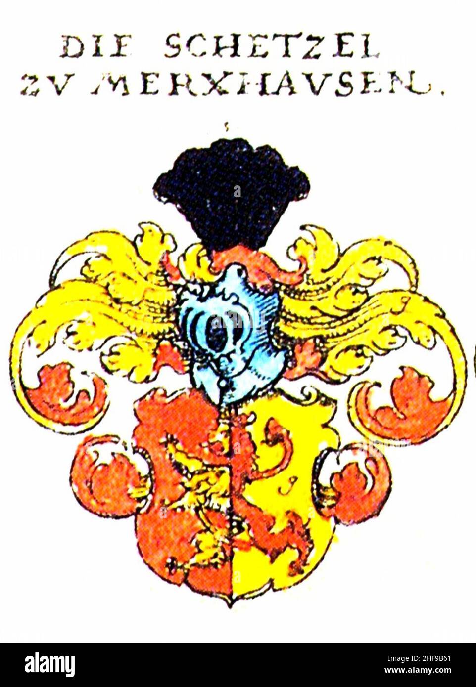 Schetzel zu Merxhausen-Wappen Stock Photo - Alamy
