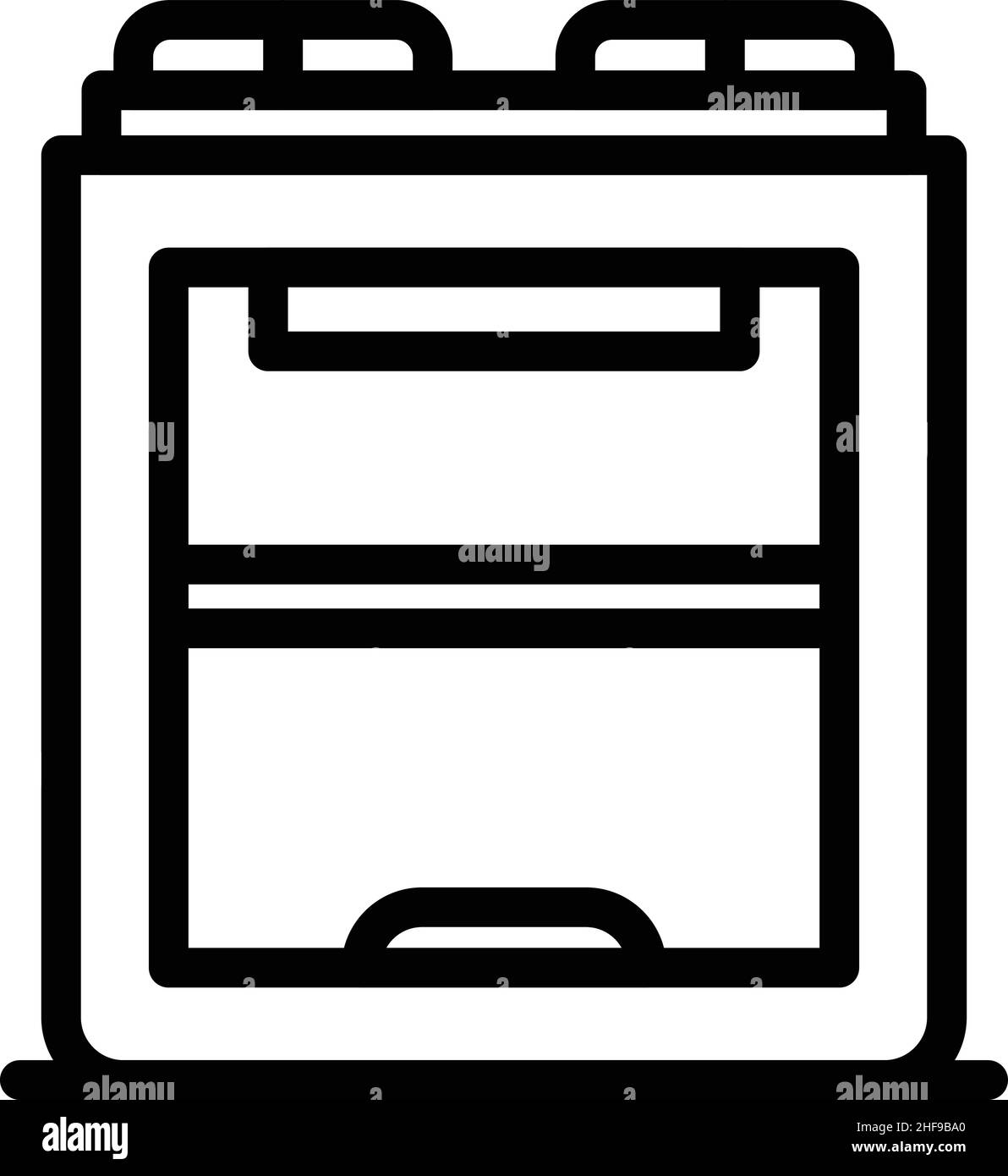 3d printer icon outline vector. Print machine. Model product Stock ...