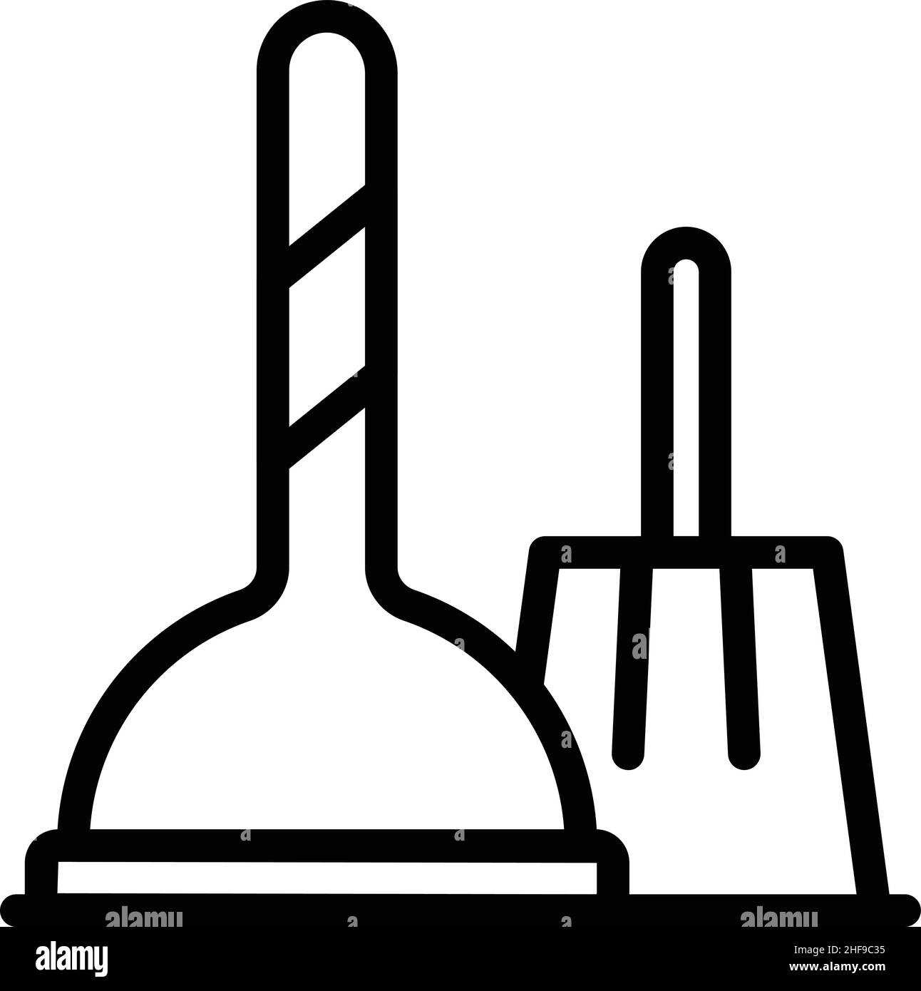 Cleaning mop icon outline vector. Clean floor. Cleaner bucket Stock ...