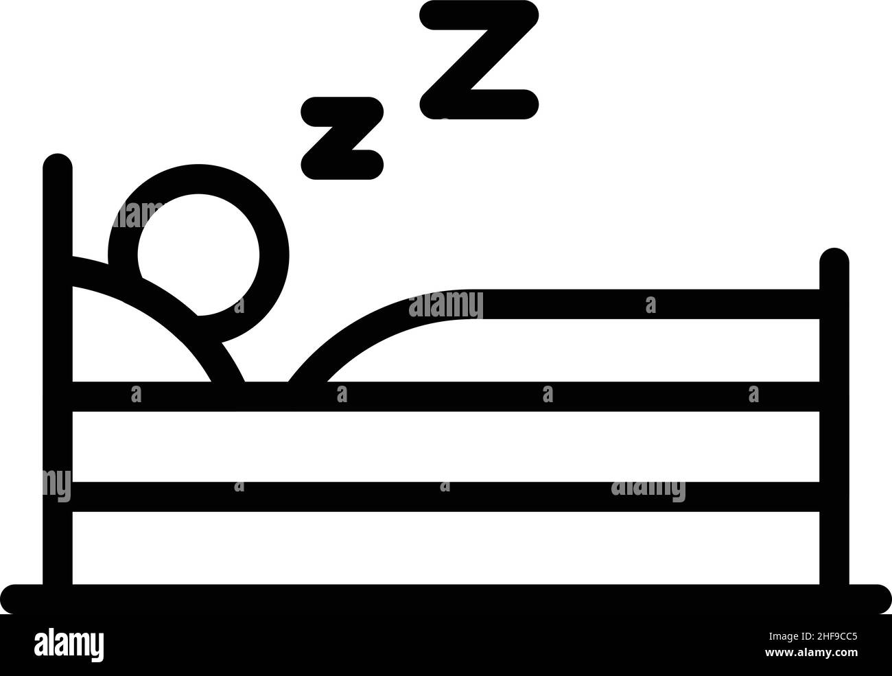 Sleeping man icon outline vector. Sleep bed. Person boy Stock Vector ...