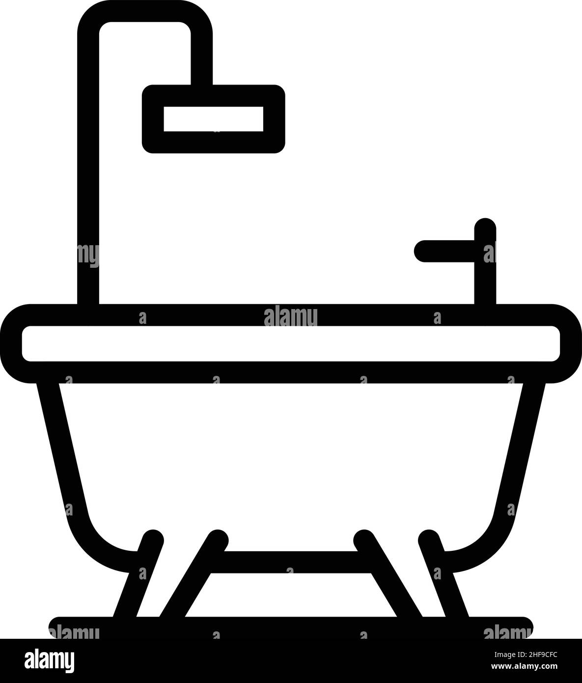 Bath tub icon outline vector. Shower bathtub. Water bubble Stock Vector ...