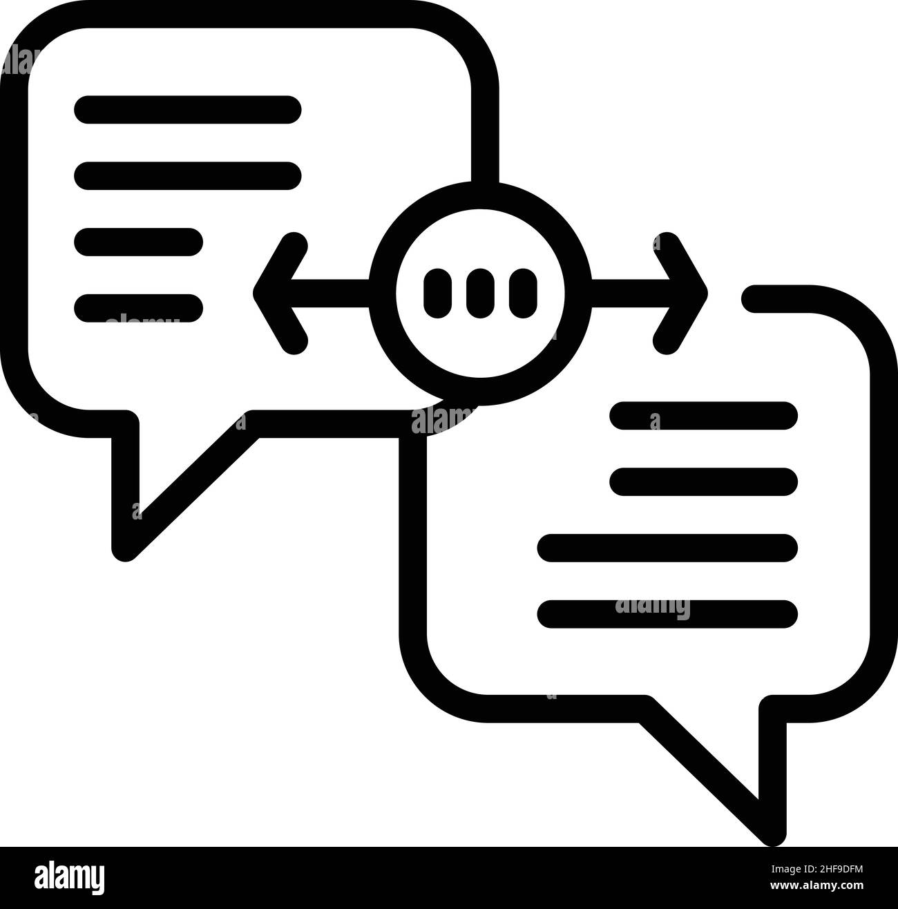 Chat call icon outline vector. Support service. Tech online Stock ...
