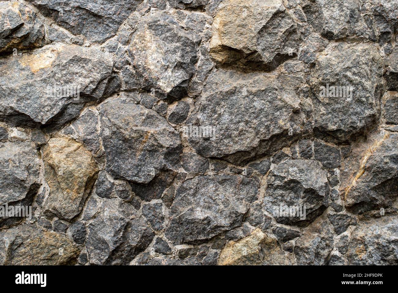 stone gravel texture lining the wall to apply as a background Stock ...