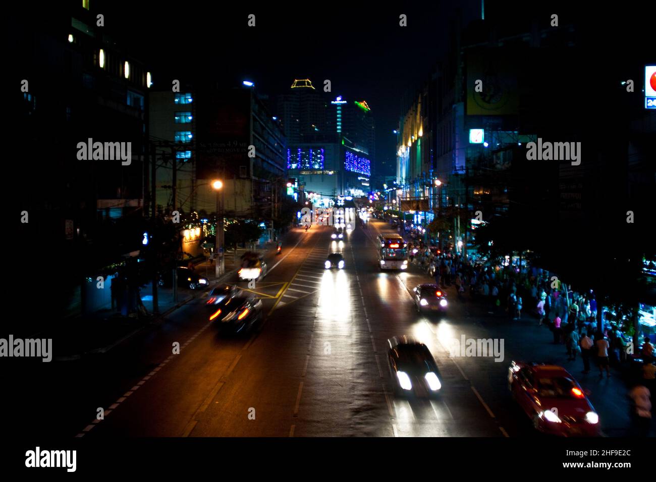 view over Bangkok by night Stock Photo - Alamy