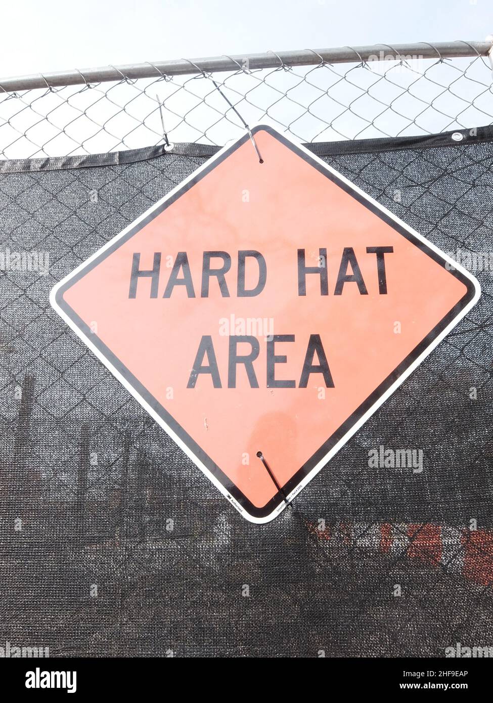 Hard Hat area Sign Stock Photo - Alamy