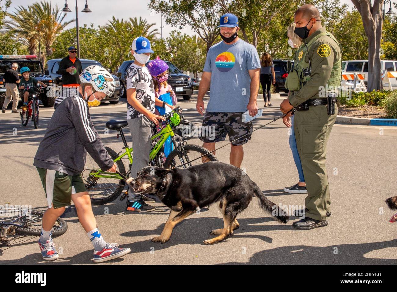 Police bicycle safety rodeo hi-res stock photography and images - Alamy
