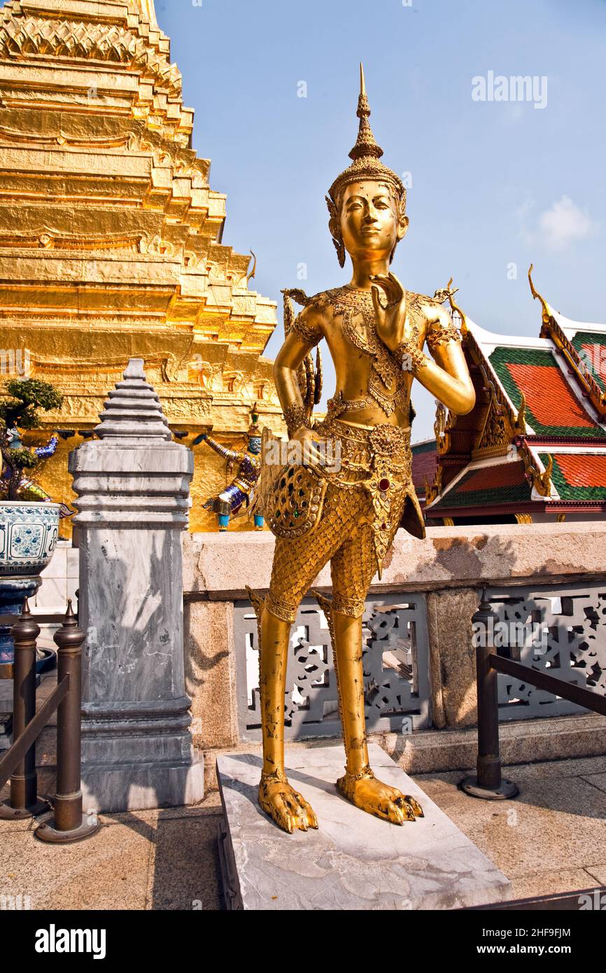 a kinaree, a mythology figure, is watching the temple in the Grand ...