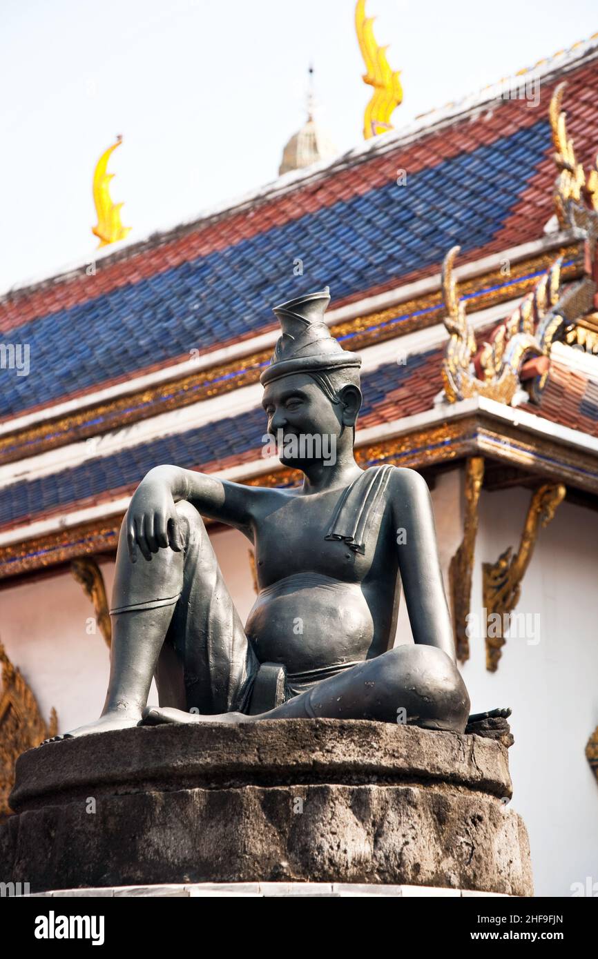 statue of an old doctor in bronze in the Grand Palace Stock Photo - Alamy