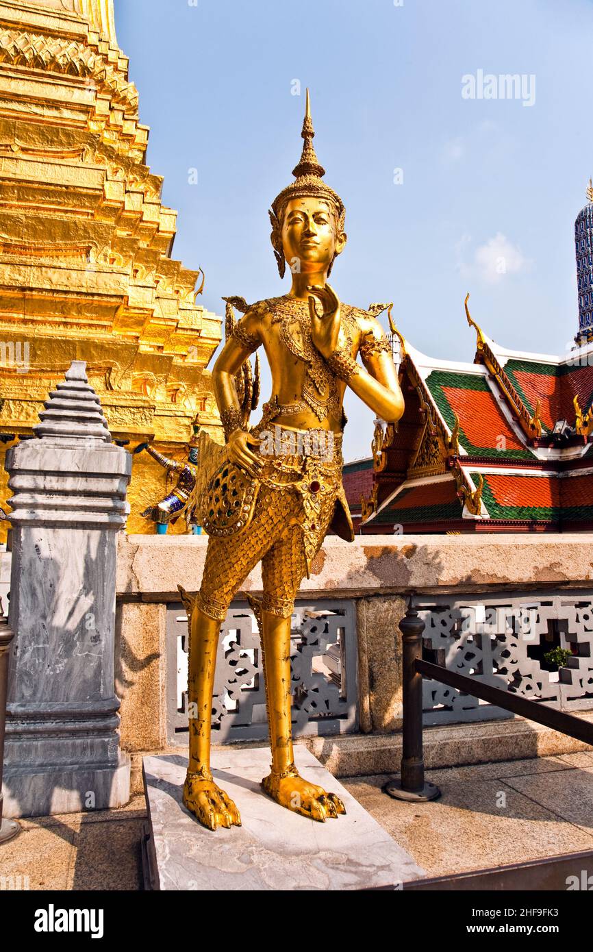 a kinaree, a mythology figure, is watching the temple in the Grand ...