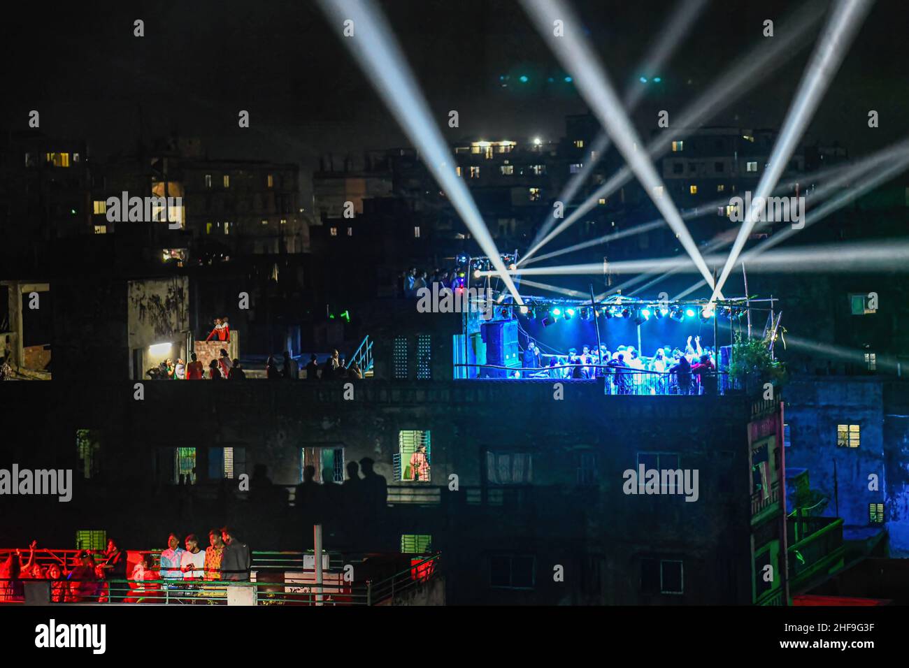 Dhaka, Bangladesh. 14th Jan, 2022. People take part in a celebration of ...