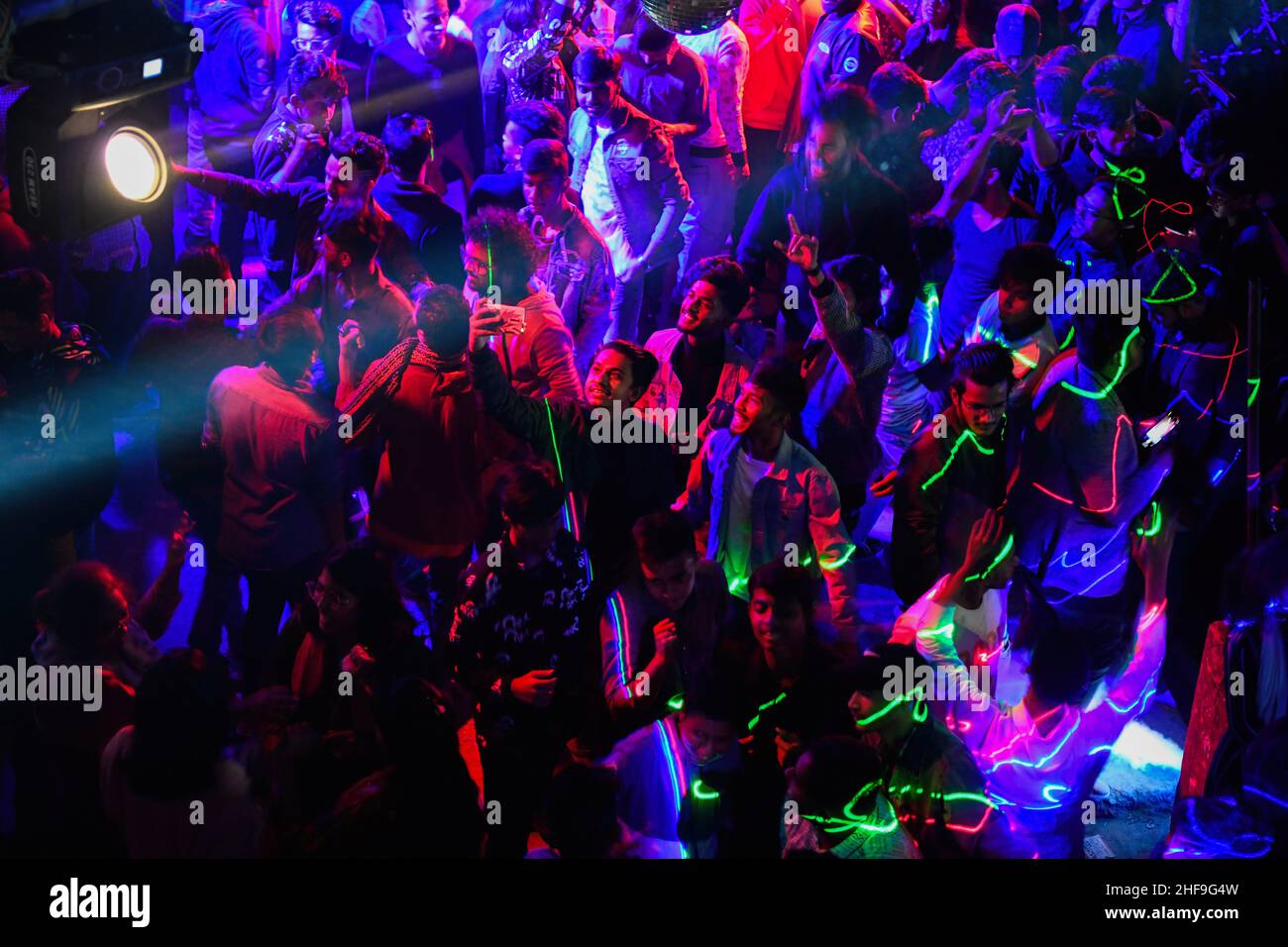 Dhaka, Bangladesh. 14th Jan, 2022. People seen celebrating the Shakrain ...