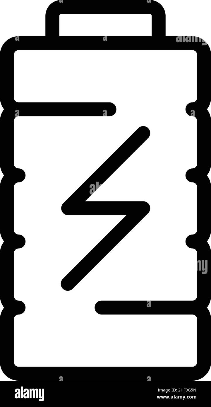 Battery equipment icon outline vector. Electric level. Full low Stock ...