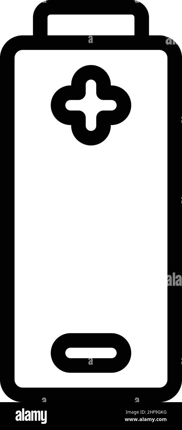 Battery plug icon outline vector. Charger equipment. Electric energy ...