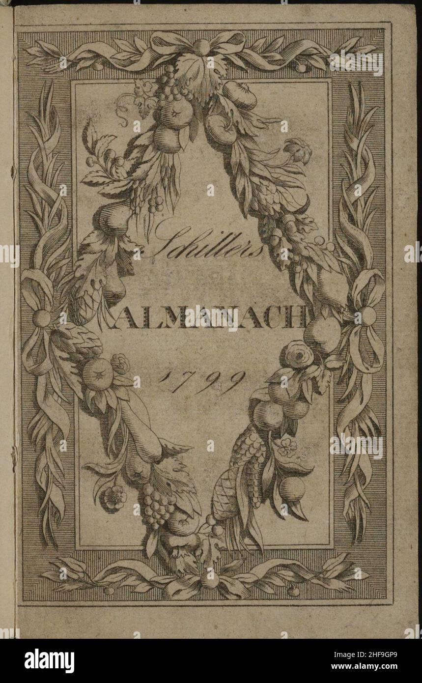 Schiller Musenalmanach 1799 A 001 Stock Photo - Alamy